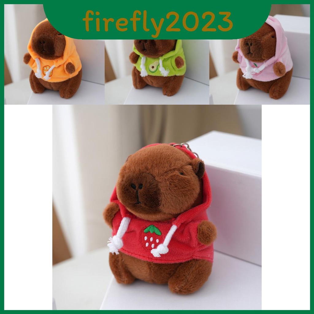 Huggable Capybara Plush Pendant Toy In Peach Pink Cute 12cm | Shopee ...