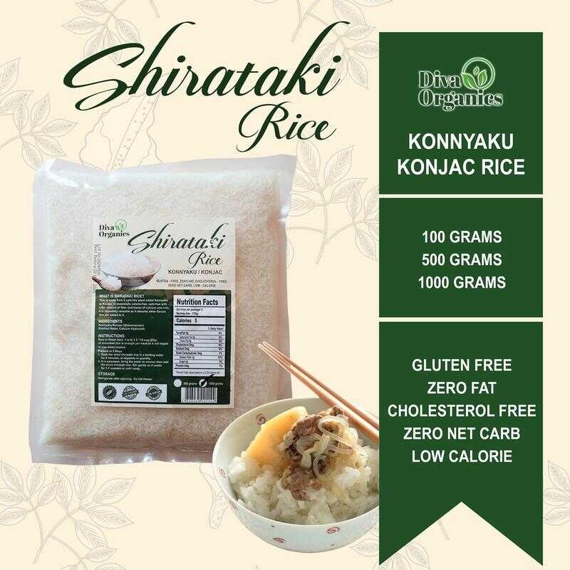 Diva Organics Shirataki Rice Konnyaku Konjac Carb Grain Fiber CWY Caa ...