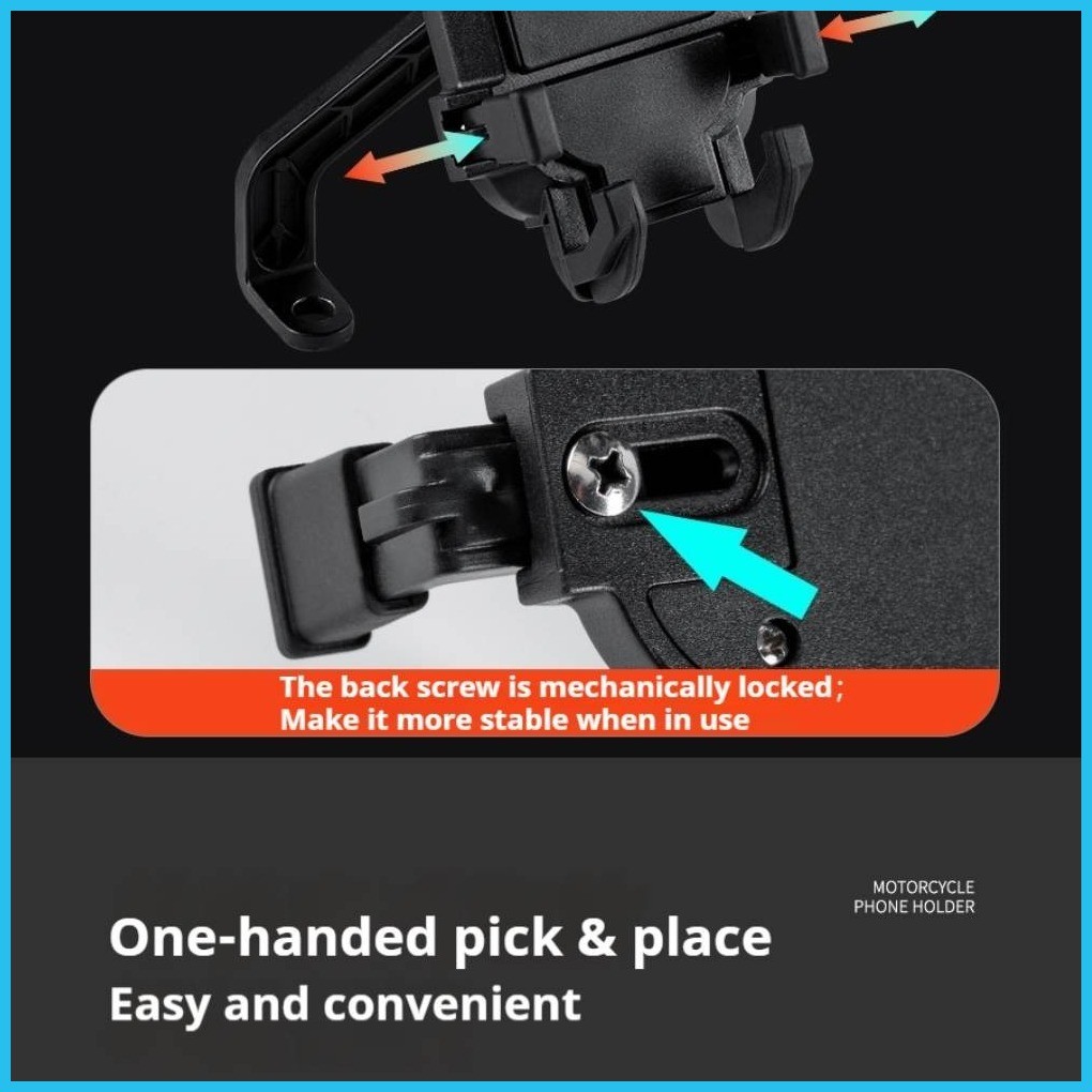 【Local Ship】Cellphone Holder For Motorcycle Motorbike Adjustable Phone ...