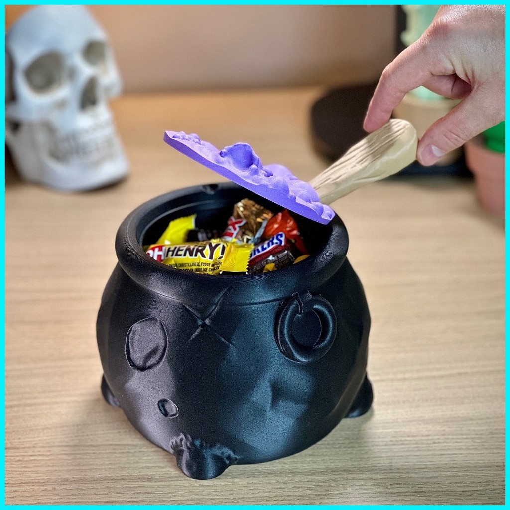 Halloween Cauldron Candy Bucket - Desk Storage Box / Container | Shopee ...