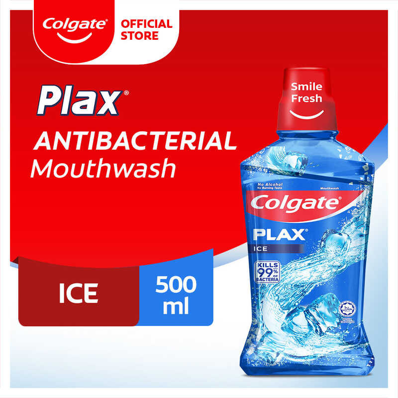 Colgate Plax Antibacterial Mouthwash Ice Intense Flavor 500Ml | Shopee ...