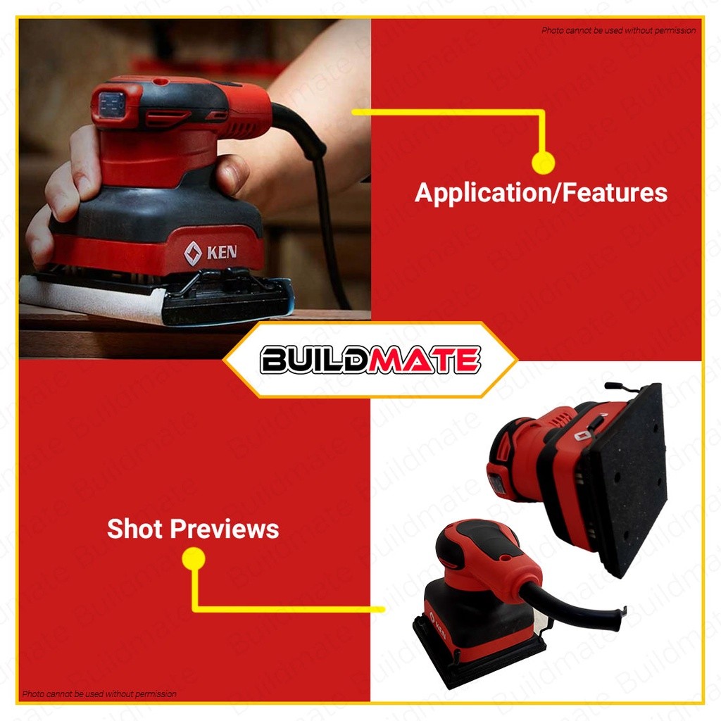 KEN Electric Palm Sander 260W 9500 100% ORIGINAL / AUTHENTIC BUILDMATE ...