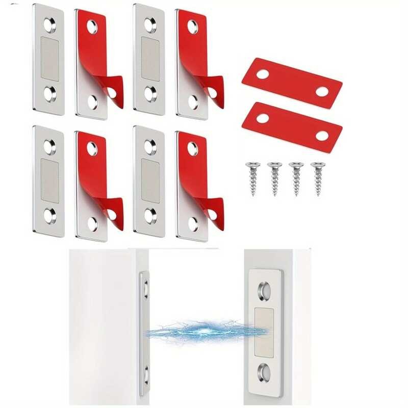 Ultra-Thin Door Magnets Stops Magnetic Cabinet Catches Adhesive Magnet ...