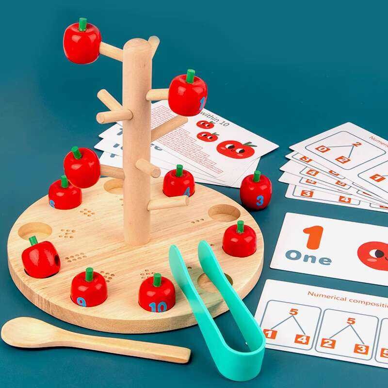☑♥ Fun Apple Picking Game P.6 Kindergarten Children's Cognitive Number ...