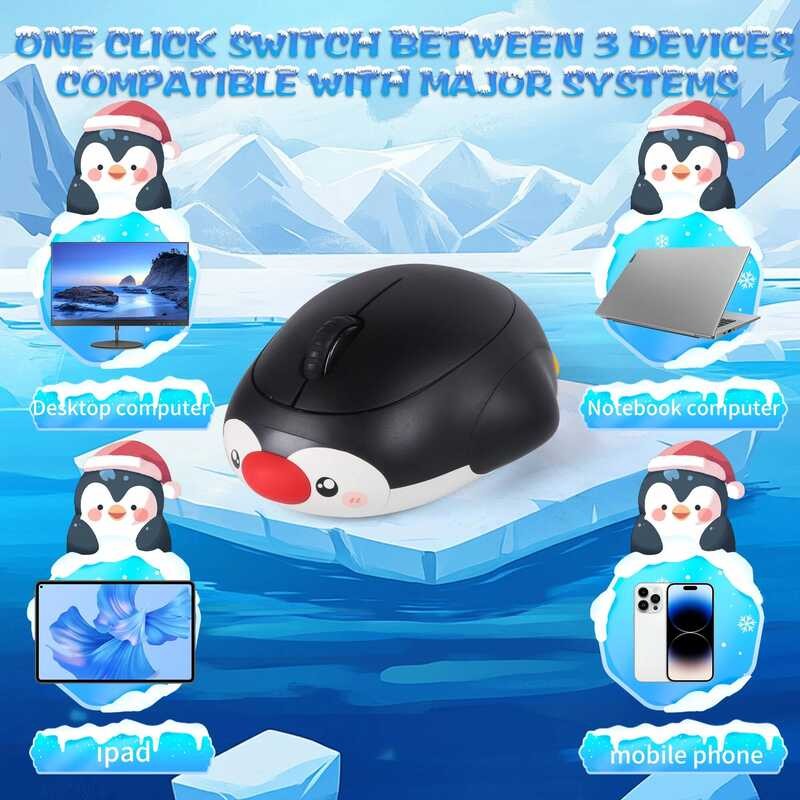 Cute Duck Wireless Mouse 2.4G + Bluetooth Dual Mode Mause 1400DPI ...