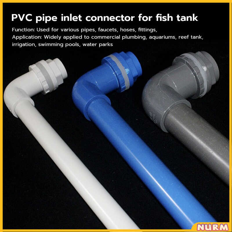 Nurm PVC Pipe Connectors Fish Tank Drain Joints Irrigation Tube 90 ...
