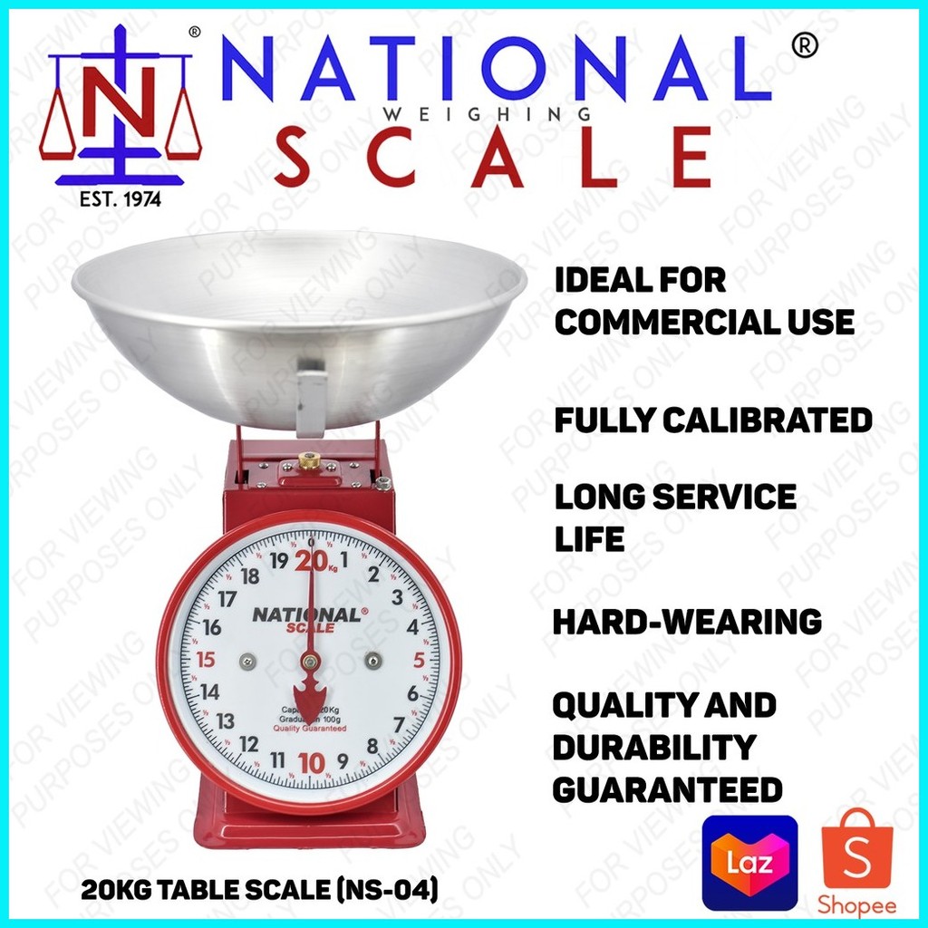 National Scale Brand 20kg Big Bowl Table Scale (NS-04-20kg) | Shopee ...