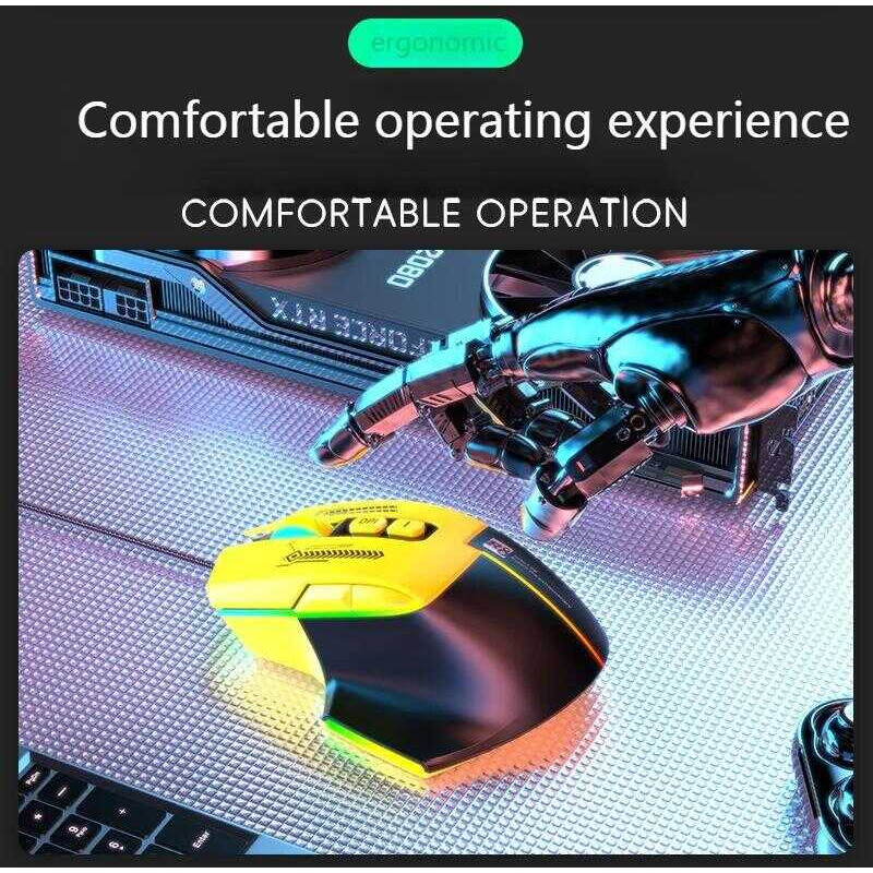 Wired Mouse 3600 DPI Adjustable Universal Ergonomics Computer Gaming ...