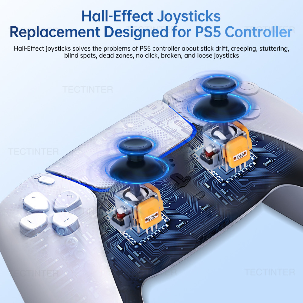 For PS5 Controller 3D Analog Ordinary/Hall Effect Replacement Joystick ...