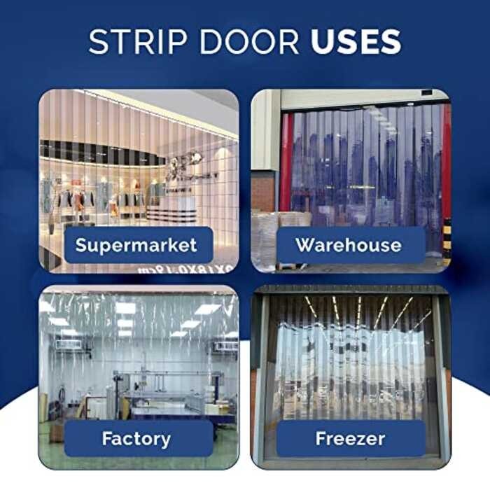 PVC Plastic Clear Strip Curtain Door Cold Storage/Chiller/Freezer Room ...