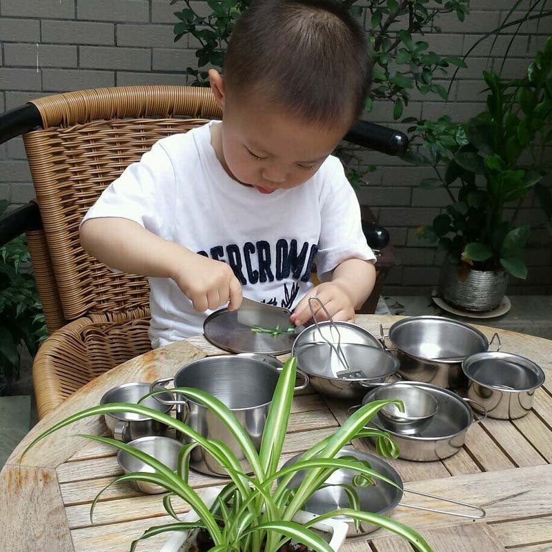 25PCS Simulation Kitchen Toy Pretend Role Play Kids Cooking Pots Set ...