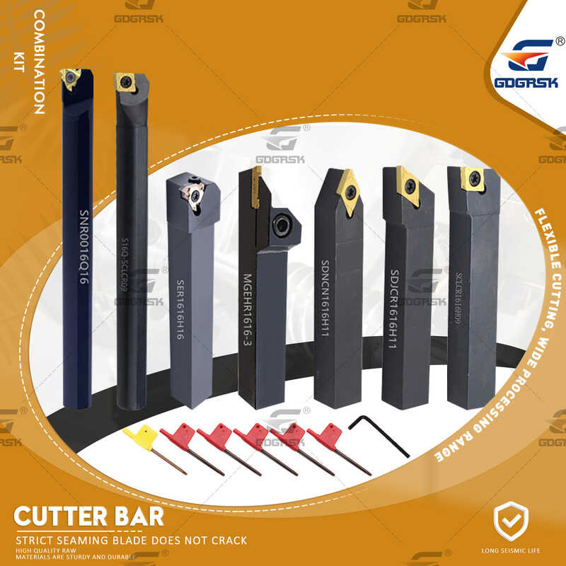 7 Sets ng 16MM CNC Lathe Tool Holder gamit ang mga Applicable Pagpasok ...