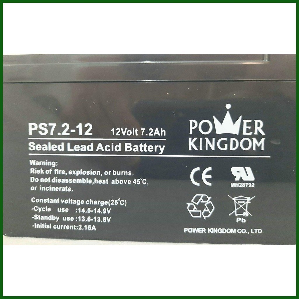 Power Kingdom PS7Ah 12V Sealed Lead Acid Battery Rechargeable For E ...