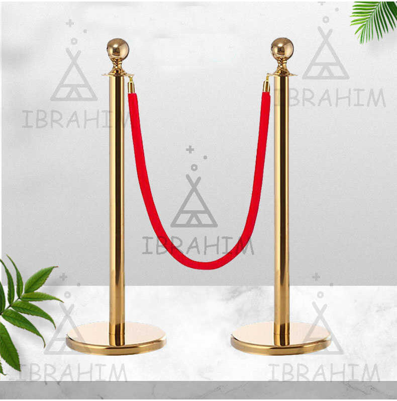 (Stanchion Set) Hotel Stanchion Post SET Railing Stand Crowd Control ...