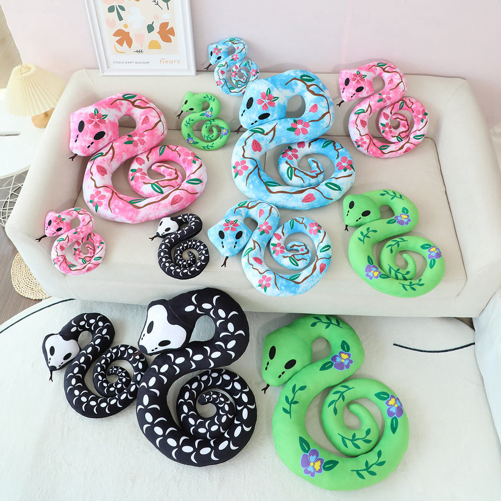 New 150cm Snake Plush Toys Soft Snake Plushie Doll Scary Skeleton Snake ...