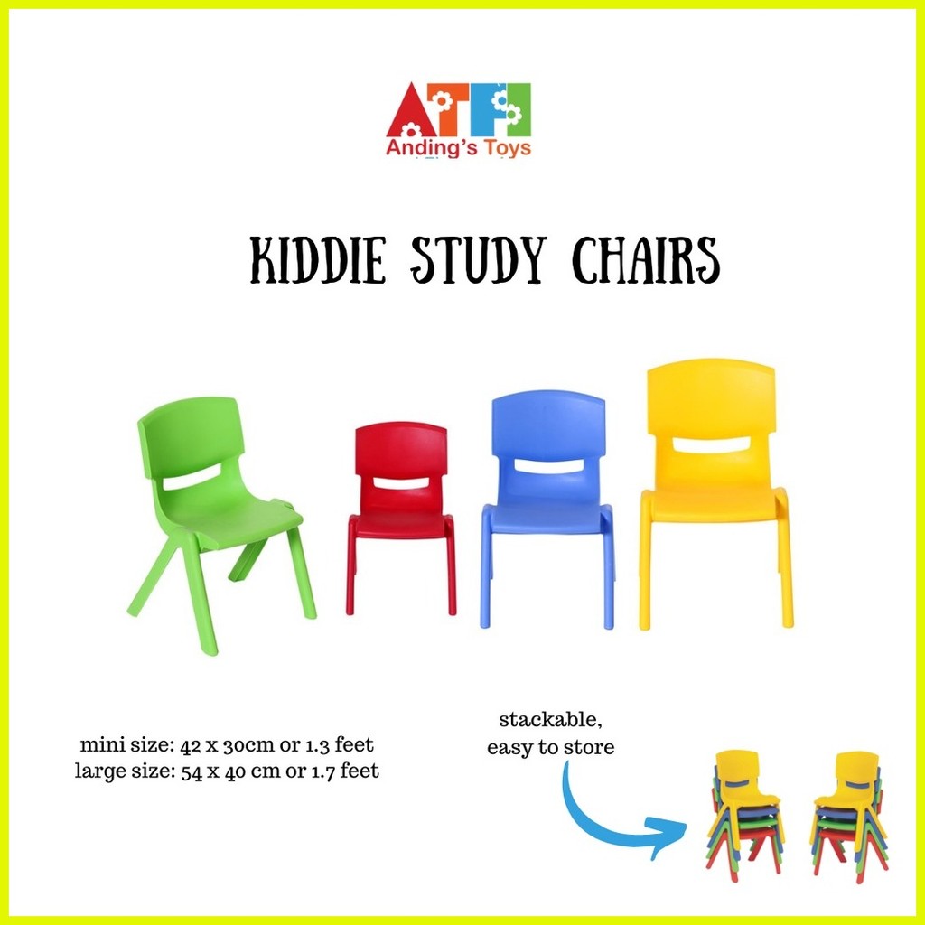§ Large Kiddie Chair Study Chairs Mini Stool Kids Furniture Stackable ...