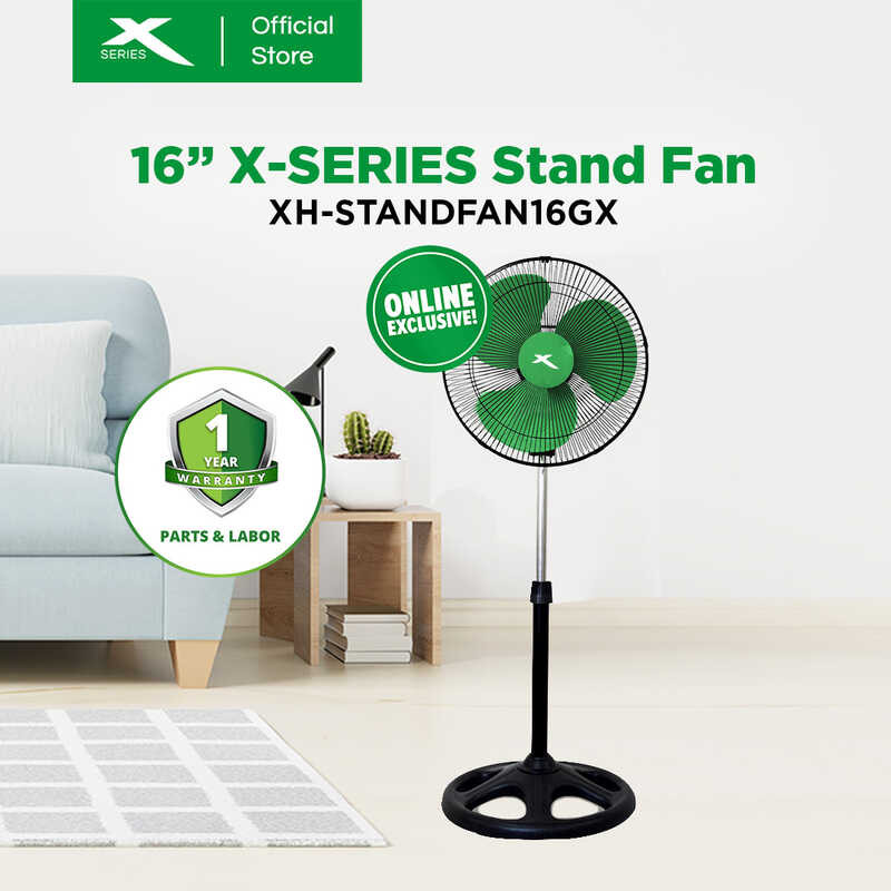 16 X-Series Inches Stand Fan 3-S Thermally Fuse Protected High Perfore ...