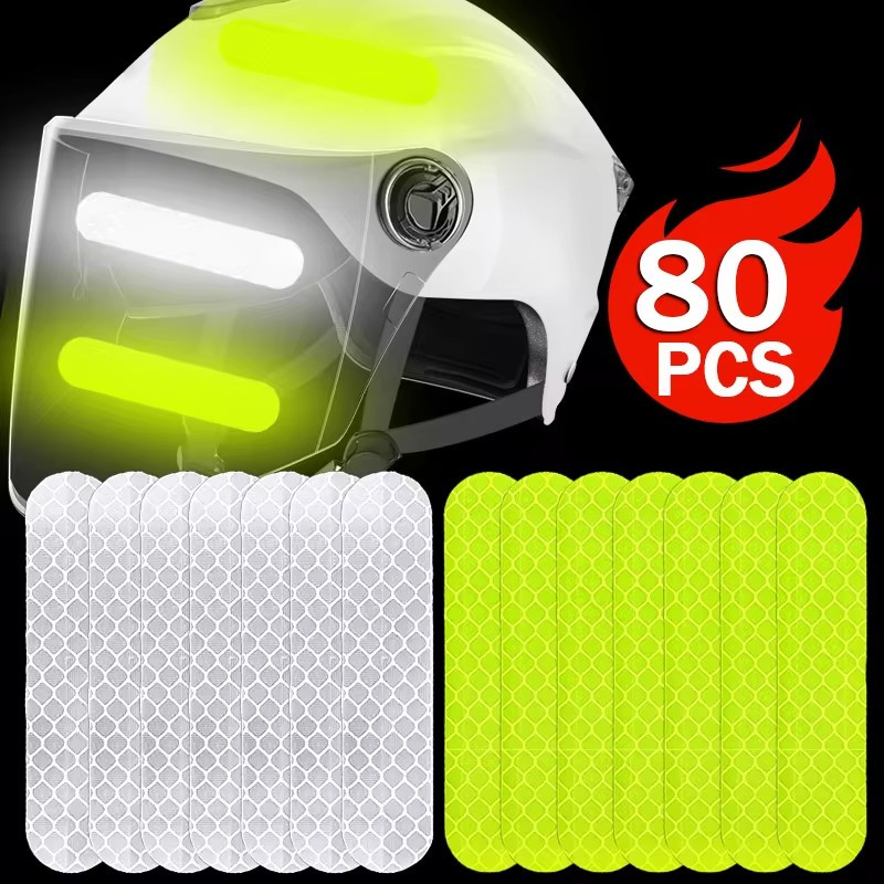 40/80Pcs Safety Warning Reflective Stickers - High Visibility ...