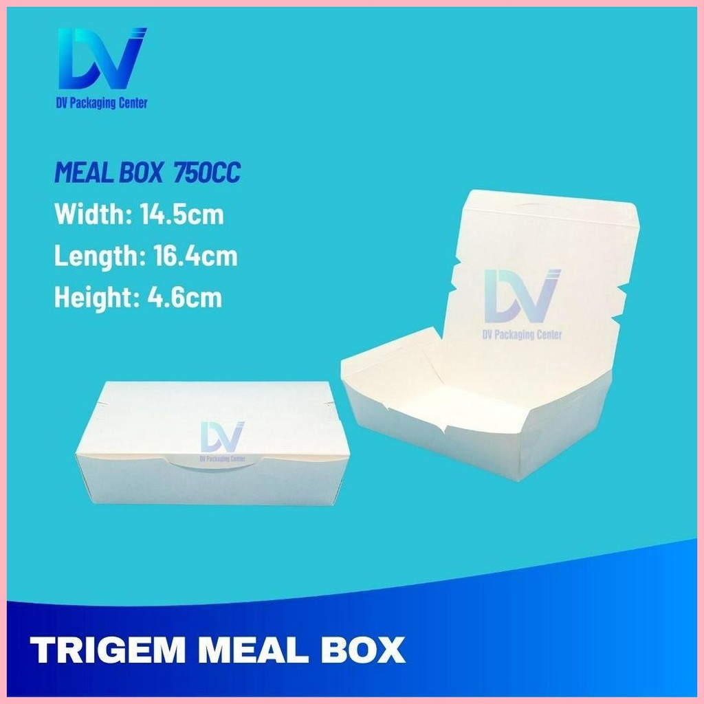 Trigem Paper Wares/Meal Box (1 Pack x 50pcs) | Shopee Philippines