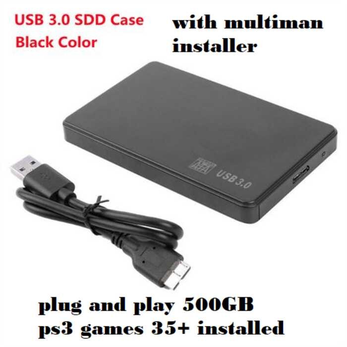 Games Ps3 External HDD 2.5 500Gb Multiman Installer 50+ Naka-Install Na ...