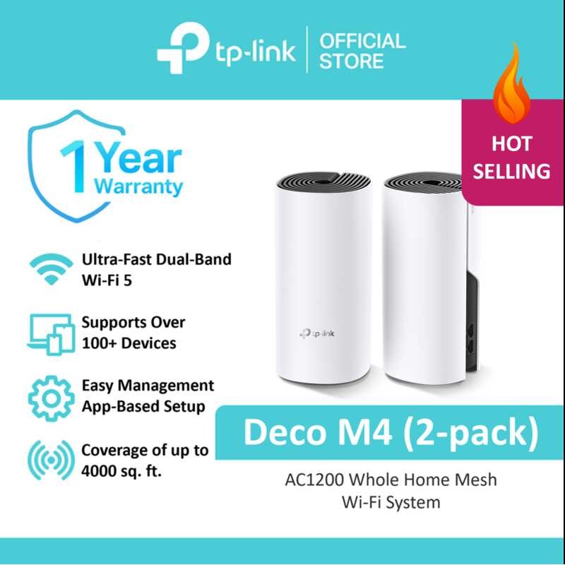 Deco Tp-K M4 Ac1200 Whole Home Mesh Wi-Fi System [Unk] AC Dual Band ...
