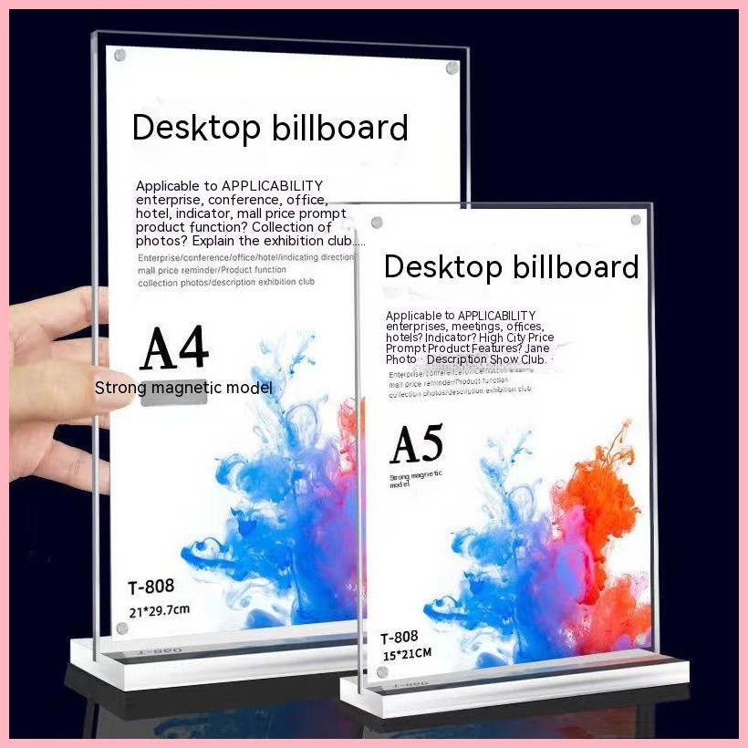 A4 A6 acrylic table card table card transparent photo frame bracket T ...