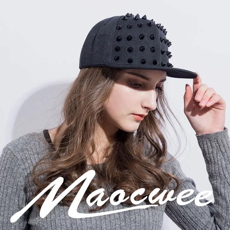Unisex Punk Hedgehog Hat Personality Jazz Snapback Spike Studded Rivet ...