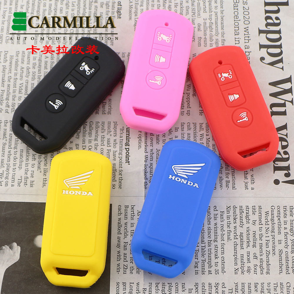Silicone 3-button remote key case for motorcycle Honda PCX 125 150 ...