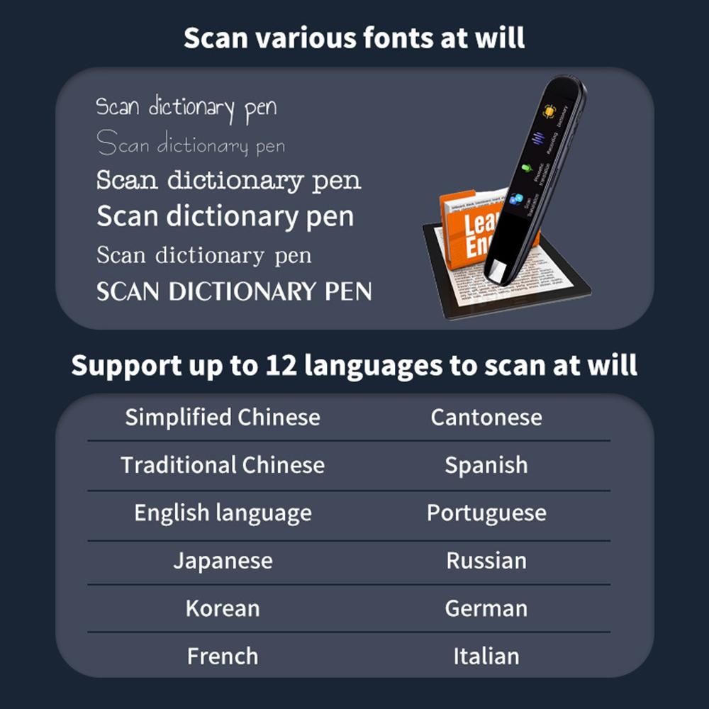 Offline Translation Pen For Teacher Student Dictionary English Intelligent Scanning Point ...
