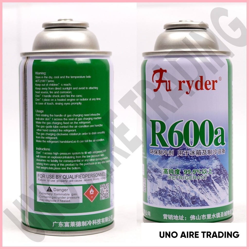 R600a Freon in Can 120g Refrigerant with or without Adaptor Jin Laier ...