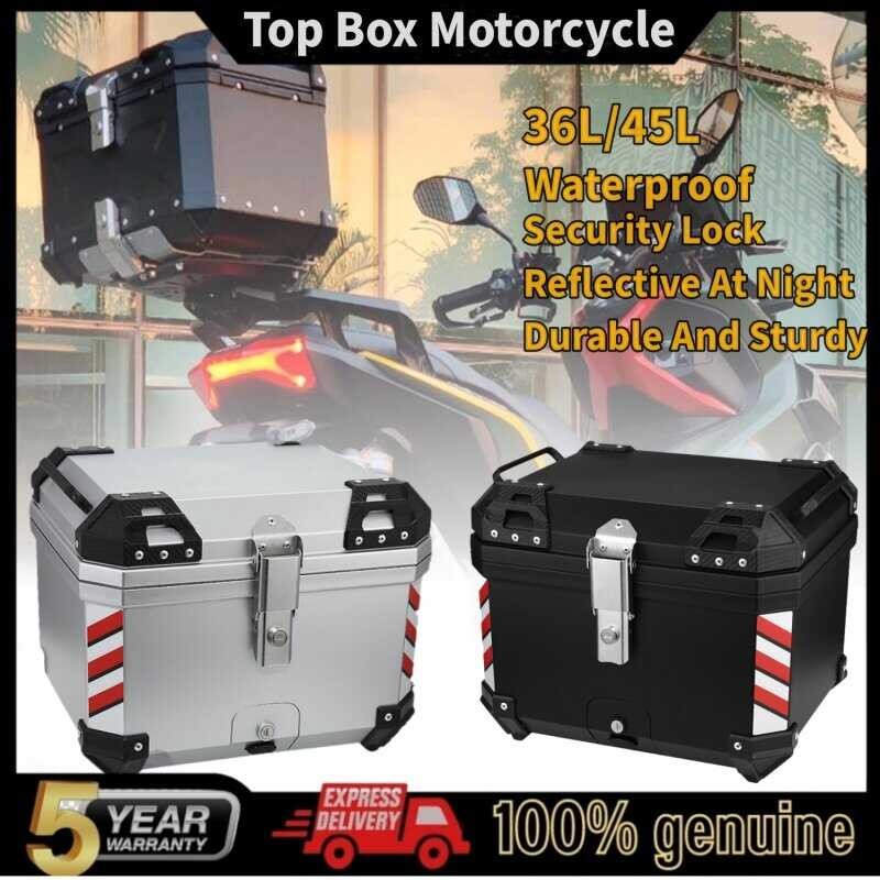 Waterproof Alloy 45L Top Case ABS Material Motorcycle Trunk Tour Tail ...