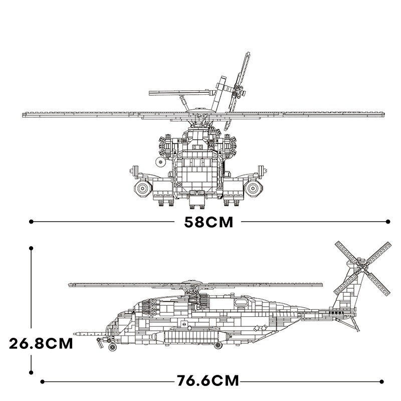 B-2 Bomber Military Building Blocks 2063 Pcs Reobrix Aircraft Plane ...