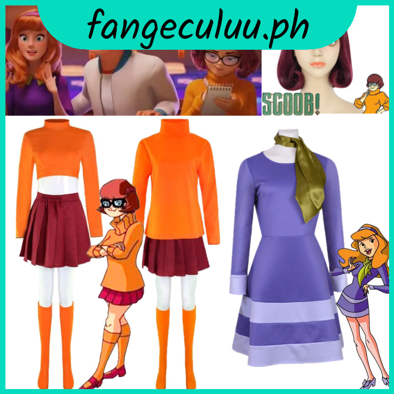Movie Scooby Velma Dinkley Doo Daphne Cosplay Costume Wig Set Adult ...