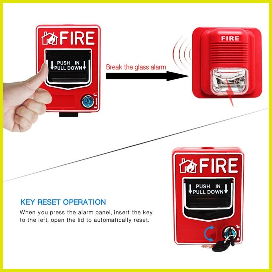 Conventional Manual Call Point Fire Alarm Button Manual Pull Station ...