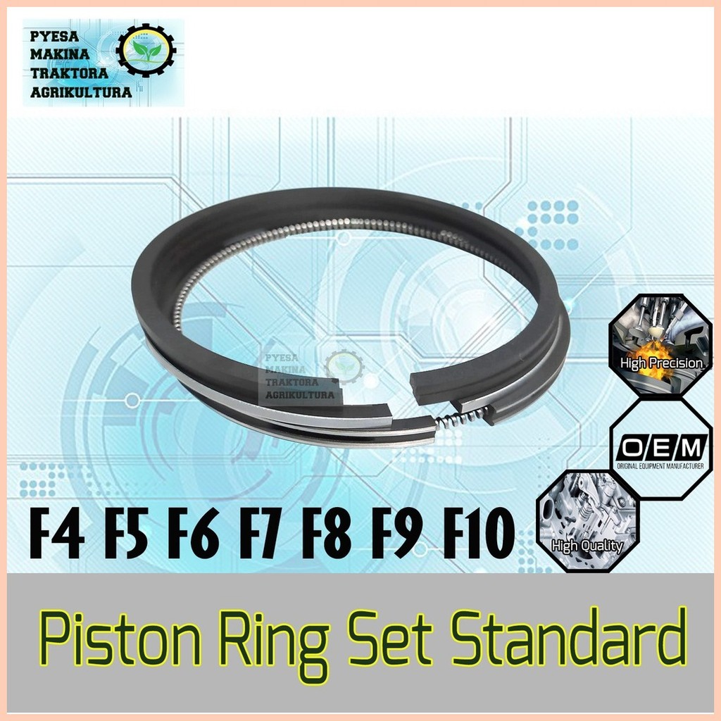 ∈ Piston Ring Set Std for F4 F5 F6 F7 F8 F9 F10 Yanmar Diesel Engine ...