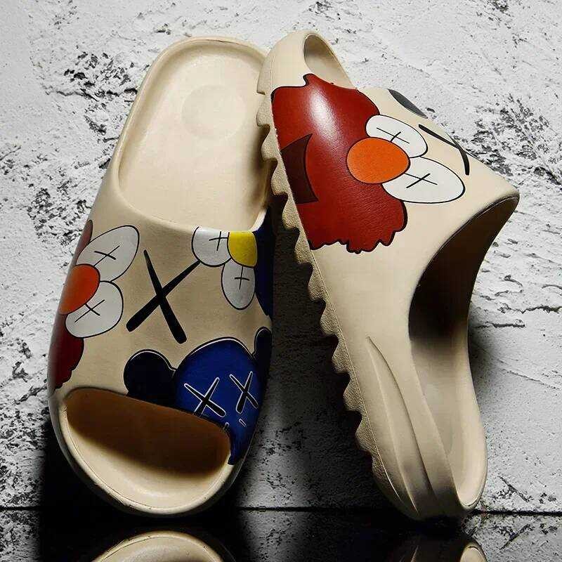 Codwaterproof And Non Slip Unisex Ye Elmo Inspired Slides Breathable ...