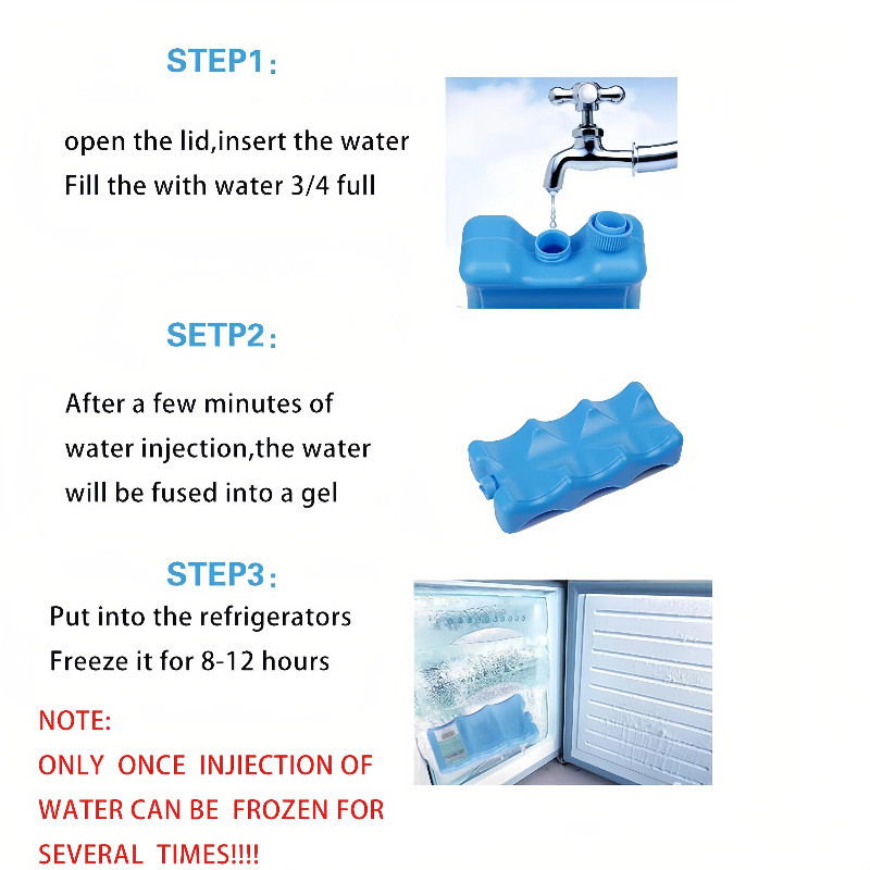 400ML/600ML Reusable Ice Packs Breastmilk Storage Cooler Bag Lunch Box ...