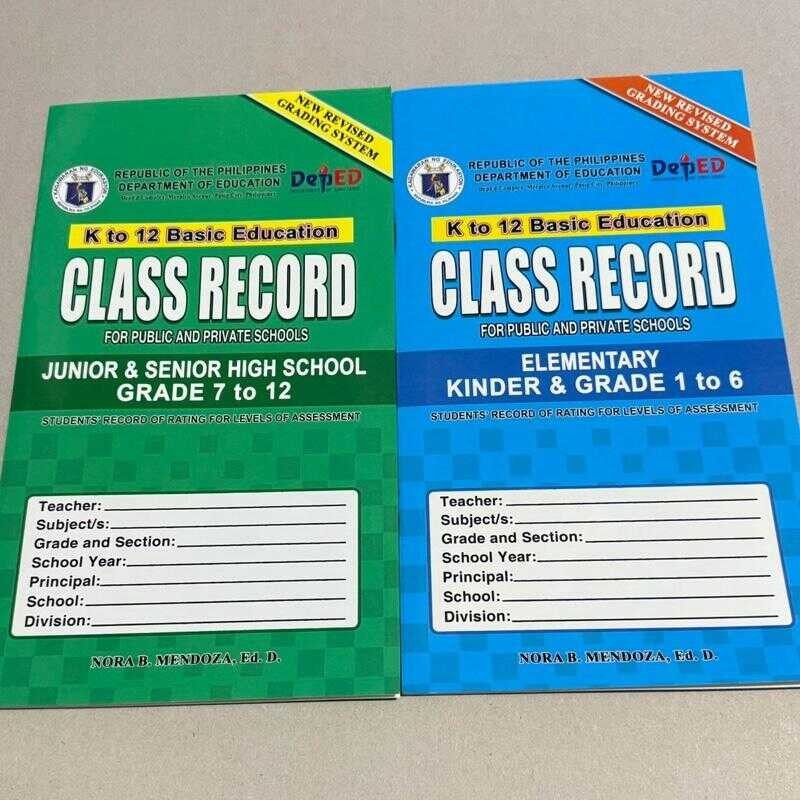 Class Record For Elementary And Highschool Kto12 | Shopee Philippines