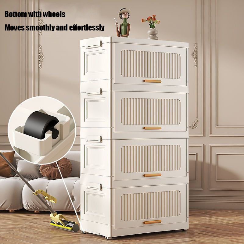 Vision Flip Top Storage Cabinet For Clothes Storage Box Stackable ...