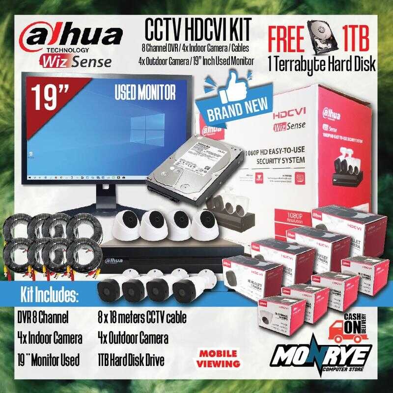 CCTV HDCVI KIT DAHUA Complete Package BRAND NEW Channel DVR WITH HARD ...