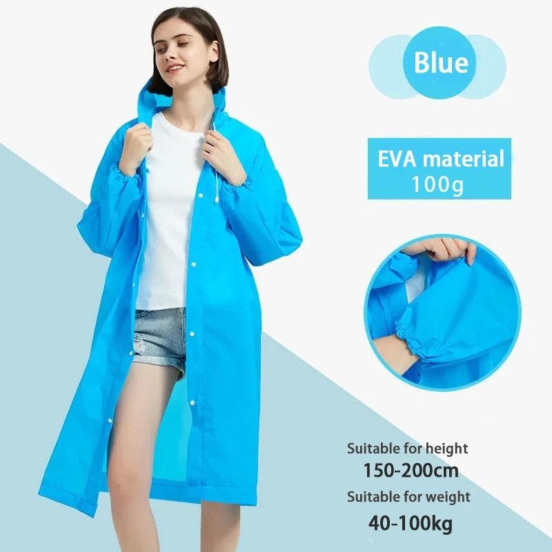 EVA Unisex Raincoat For Adult, 𝗪𝗮𝘁𝗲𝗿𝗽𝗿𝗼𝗼𝗳, Easy To Fold | Shopee ...