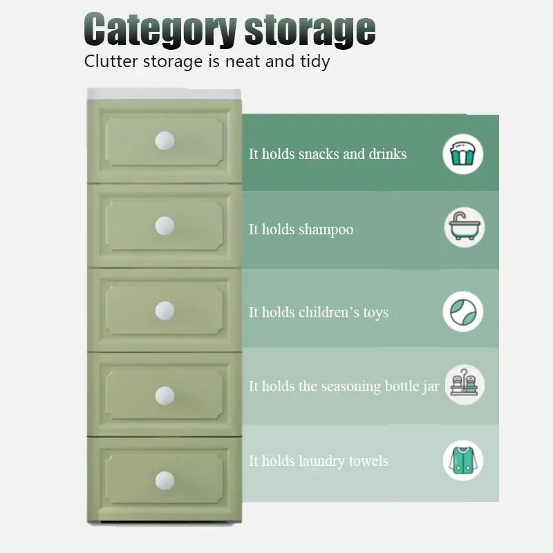 Drawer Cabinet Locker Drawer Cabinet 25cm Wide Gap Storage Cabinet ...