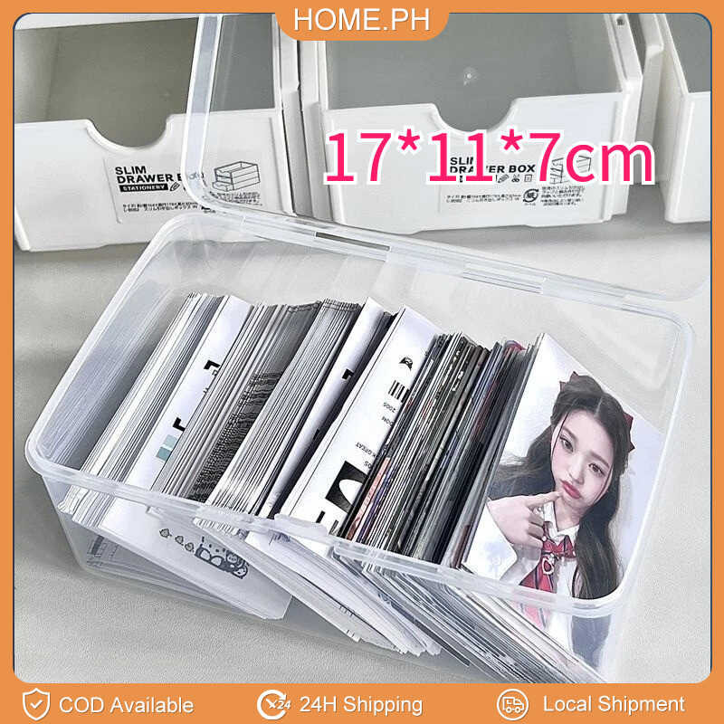 INS Clear Storage Desktop Organizer Kpop Idol Cards Transparent ...