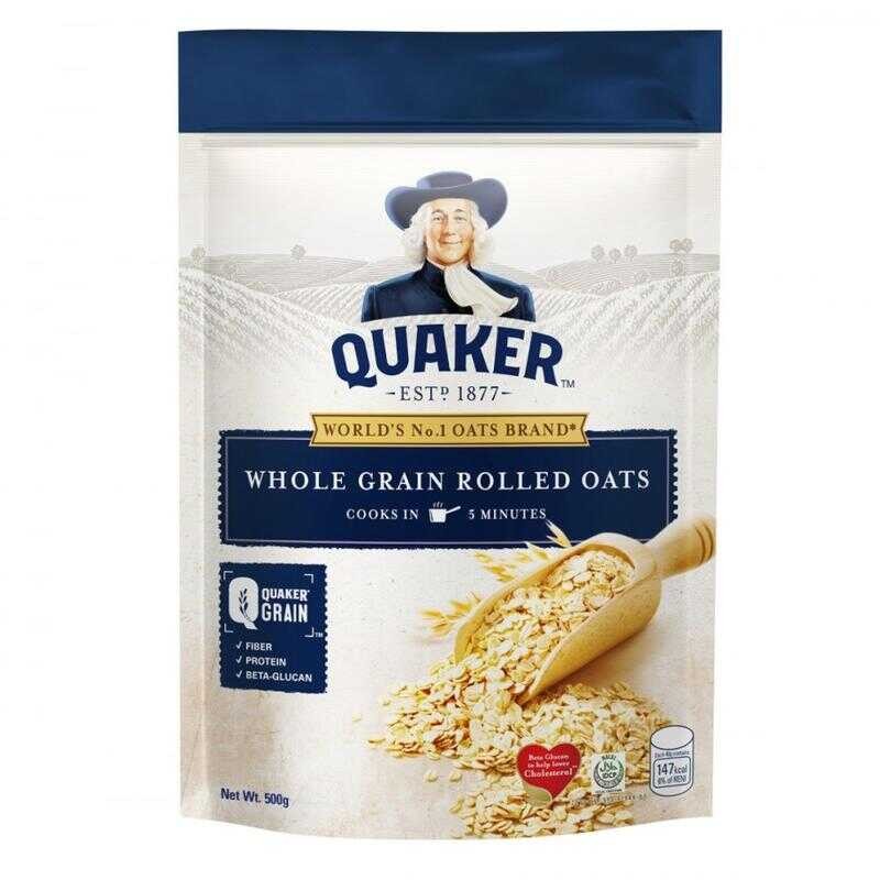 Quaker Whole Grain Rolled Oats 500g | Shopee Philippines
