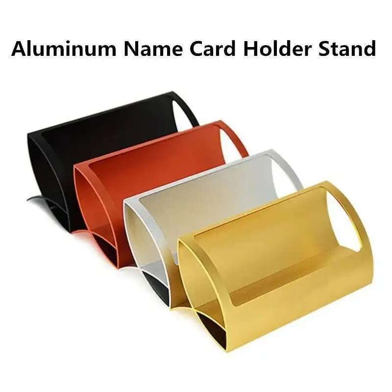Metal Id Name Cards Holder Display Stand Office Desk Business Card ...