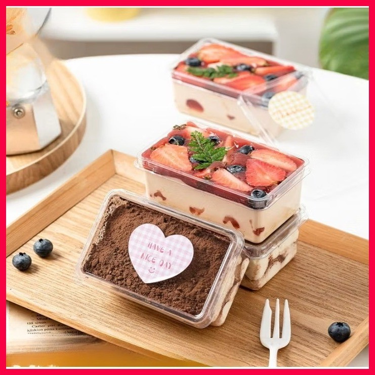 10/50pcs Clear Plastic Cake Box with Lid Disposable Tornado Cake ...