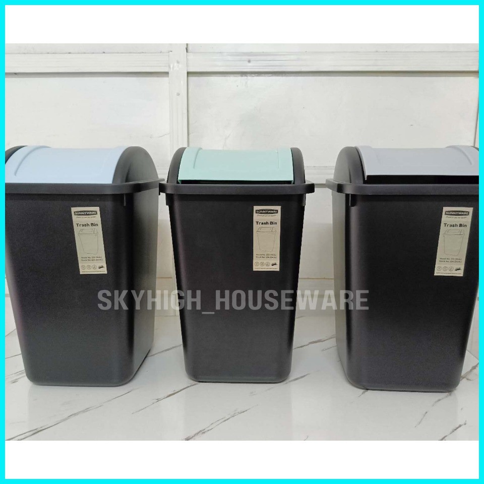 SUNNYWARE TRASH BIN 24.5 LITERS / TRASH CAN / GARBAGE BIN #234 | Shopee ...