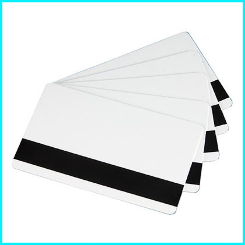 20 cards, white PVC cards with HICO Mag Stripe, CR-80/30mil, 3 track ...
