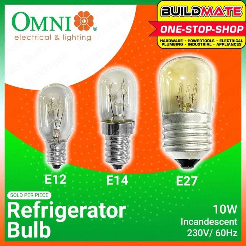 BUILDMATE Omni 230V 60Hz Refrigerator Bulb E12, E14, E27 Energy-Efficient Appliance Lighting 6Aa ...