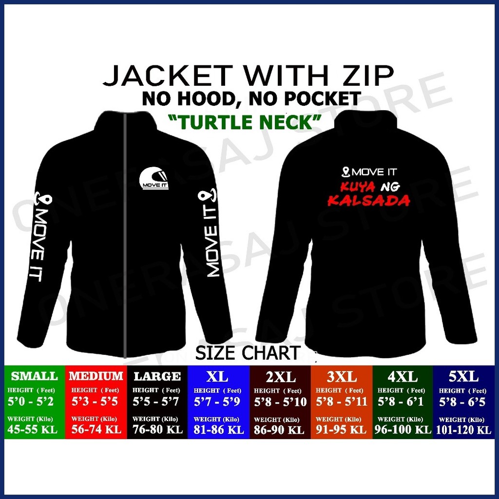 MOVE IT JACKET TURTLE NECK | Shopee Philippines